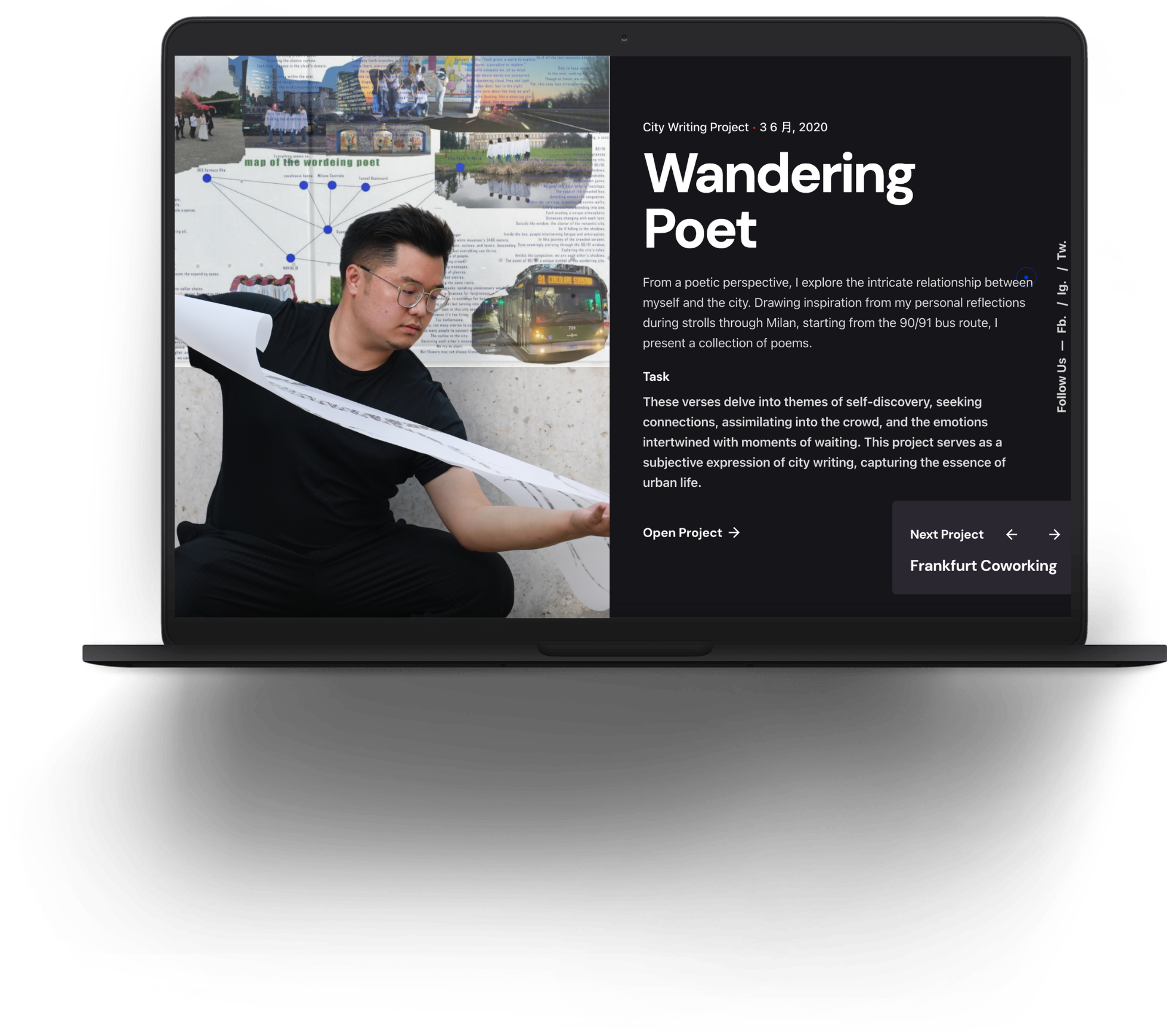 Wandering Poet Page - Social design